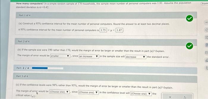 Solved How many computers? in a simple random sample of 170 | Chegg.com