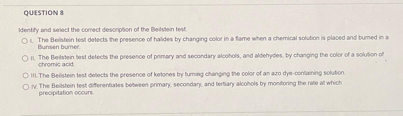 Solved QUESTION 8\\nIdentify and select the correct | Chegg.com