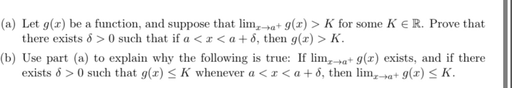 Solved (a) ﻿Let g(x) ﻿be a function, and suppose that | Chegg.com