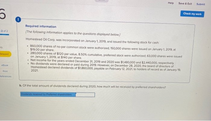 Solved Help Save & Exit Submit Check my work = 2 of 2 | Chegg.com