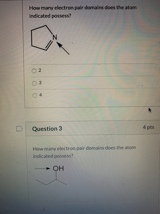 Solved How Many Electron Pair Domains Does The Atom