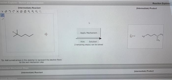 Solved Intermediate) Reactant XO CH Apply Mechanism
