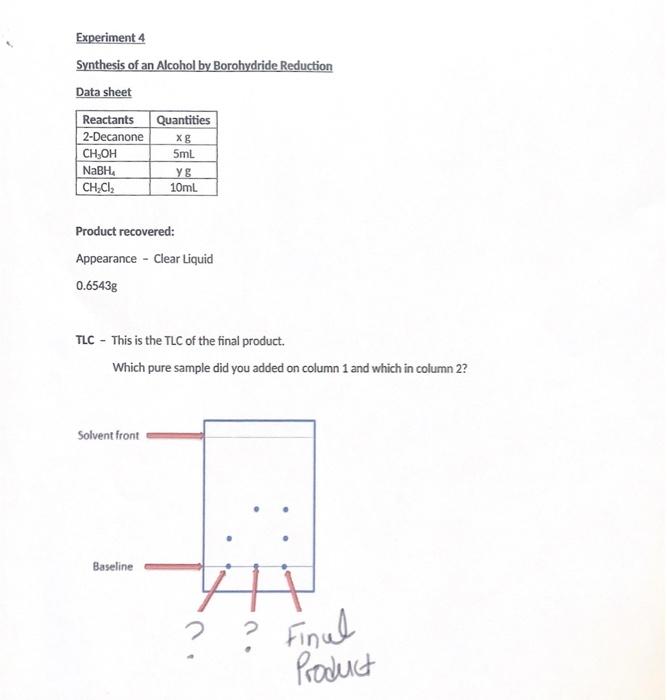 Solved 1. calculate % yield2. calculate RF and discuss why | Chegg.com