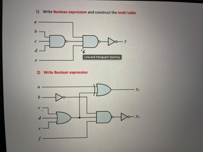 Solved 1) Write Boolean expression and construct the truth | Chegg.com