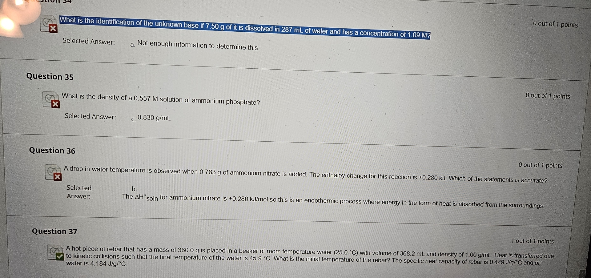Solved What is the identification of the unknown base if | Chegg.com