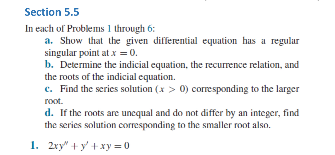 Solved Section 5.5 ﻿Number 1 ﻿please, in detail:In each of | Chegg.com