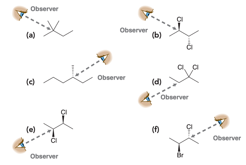 Solved In each case below, draw a Newman projection as | Chegg.com
