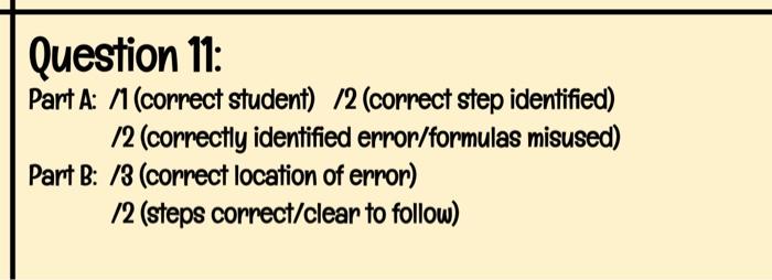 Solved Question 11: Part A: /1 (correct student) /2 (correct | Chegg.com