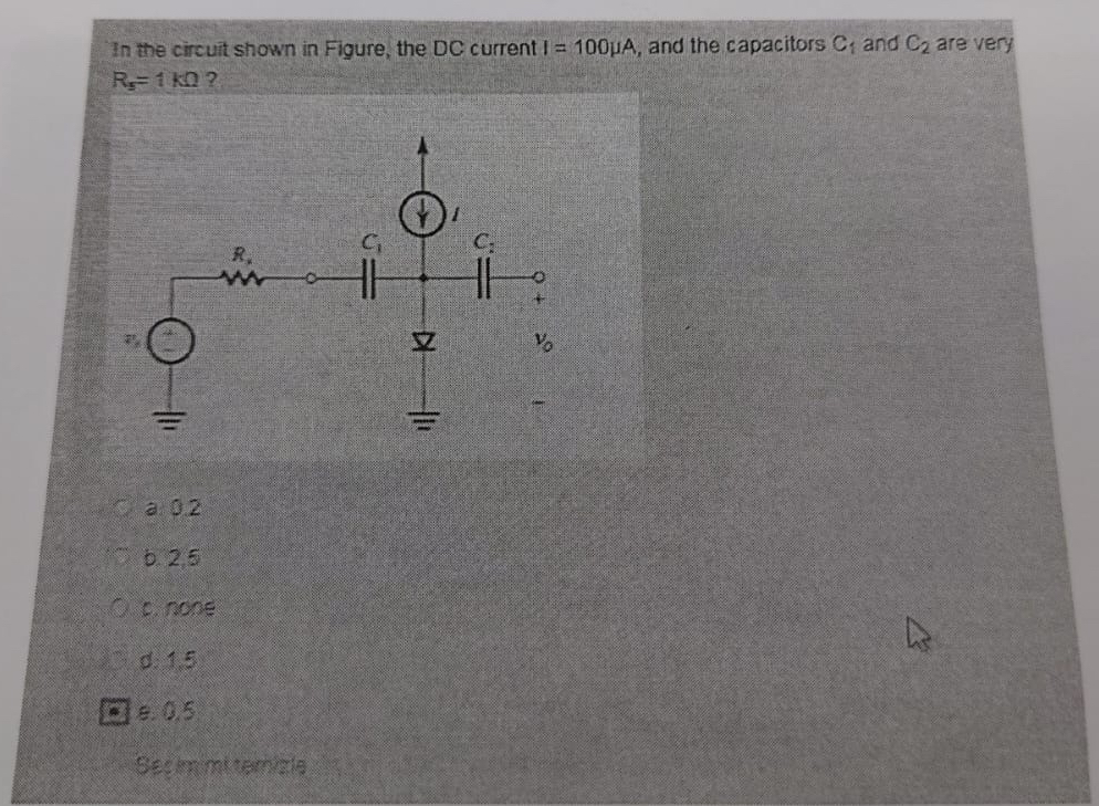 Solved In the circuit shown in Figure, the DC ﻿current | Chegg.com