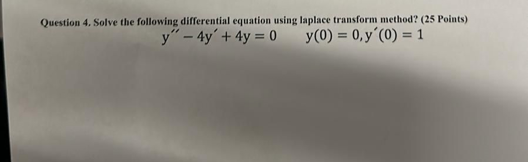 Solved Question 4. ﻿Solve the following differential | Chegg.com