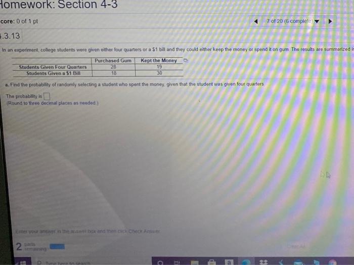 Solved Homework Section 4 3 Core 0 Of 1 Pt 7 Of 20 6