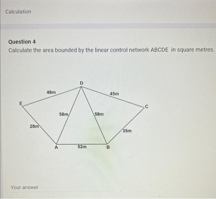 Solved Question 4 Calculate the area bounded by the linear | Chegg.com