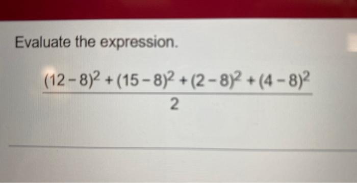Solved Evaluate the expression. | Chegg.com