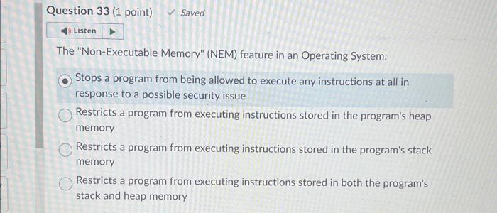 Solved The Non Executable Memory Nem Feature In An 4032