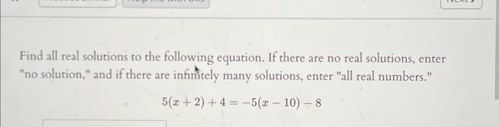 Solved Find all real solutions to the following equation. If | Chegg.com