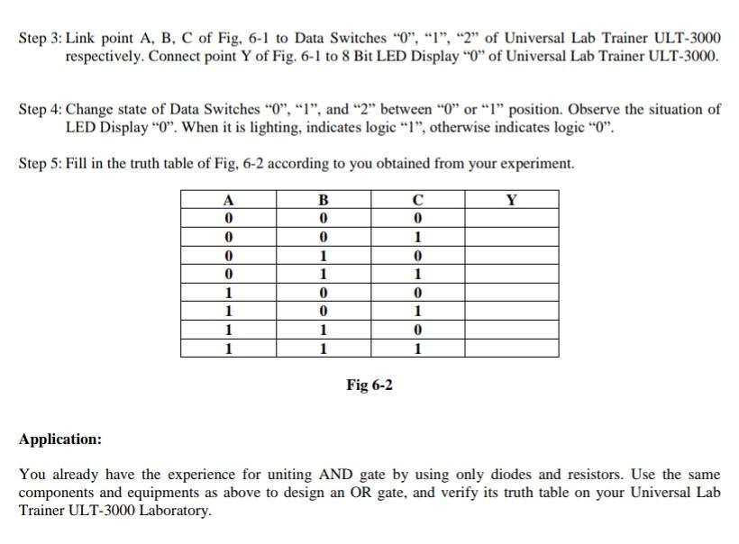 Experiment 6 Diode Resistor Logic - AND Purpose: 1. | Chegg.com
