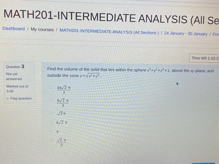 Solved MATH201-INTERMEDIATE ANALYSIS (All Se Dashboard / My | Chegg.com