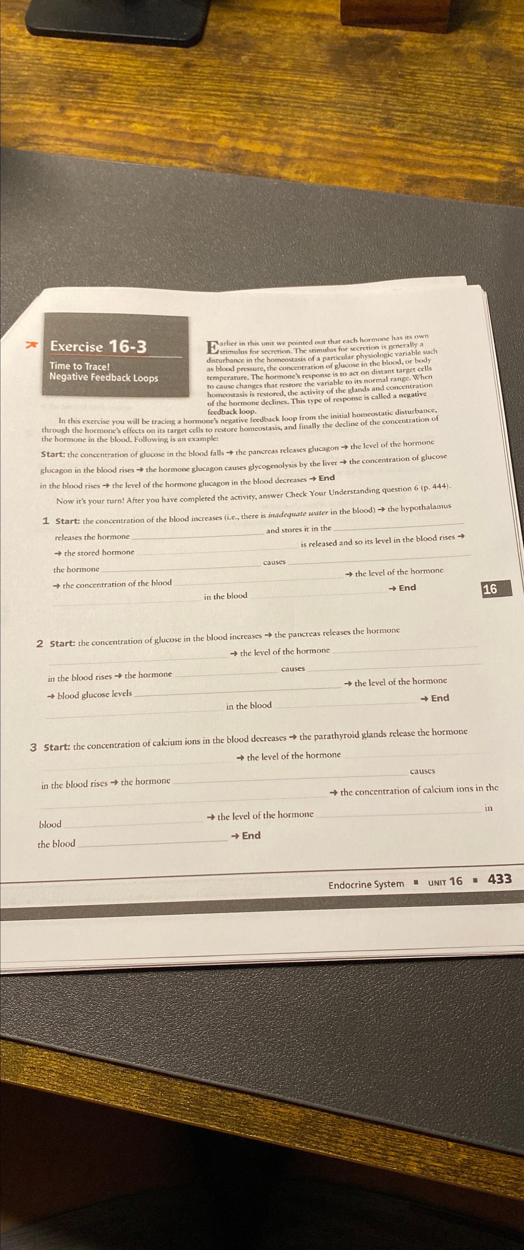 Solved Exercise 16-3Time to Trace! Negative Feedback | Chegg.com