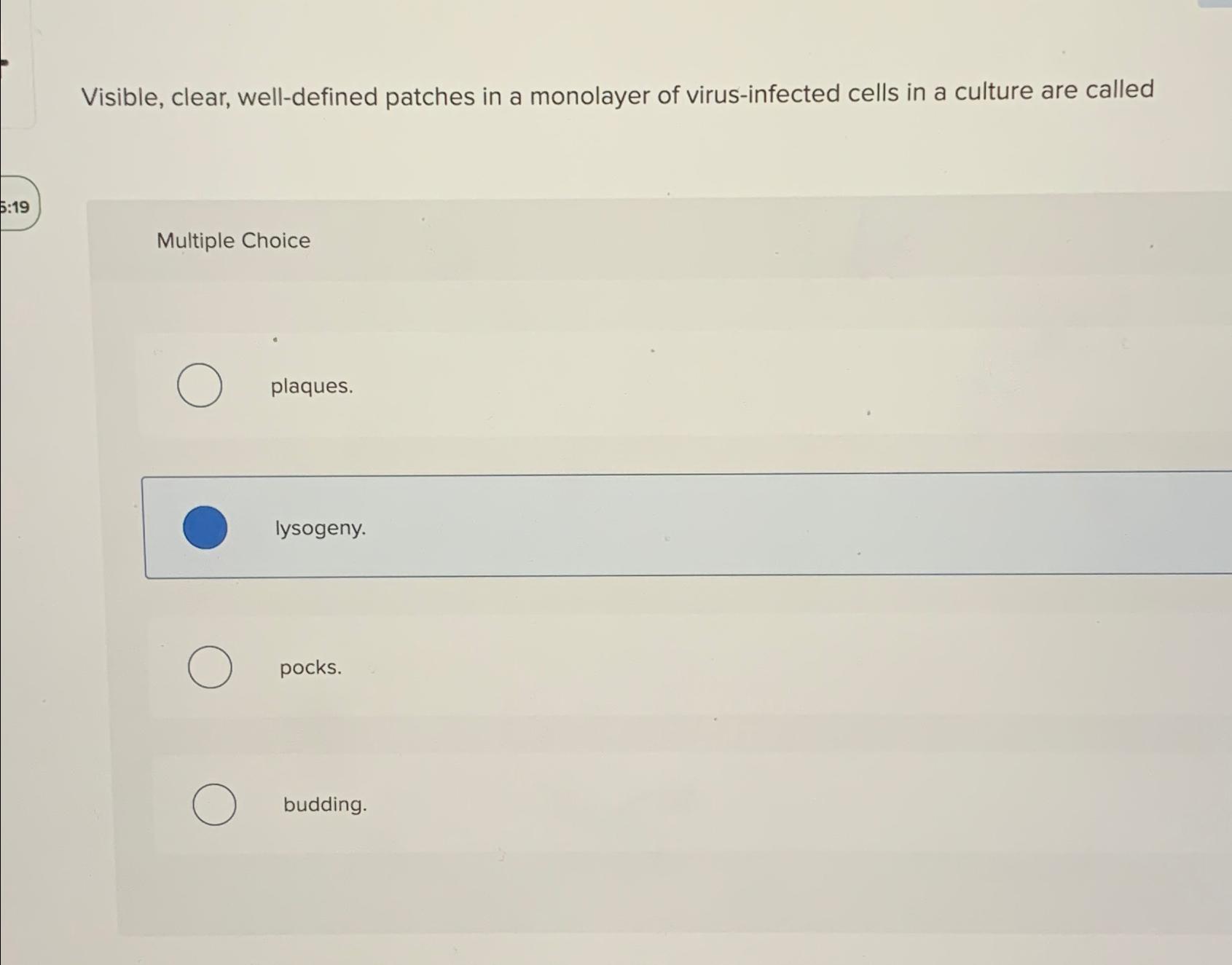Solved Visible, clear, well-defined patches in a monolayer | Chegg.com