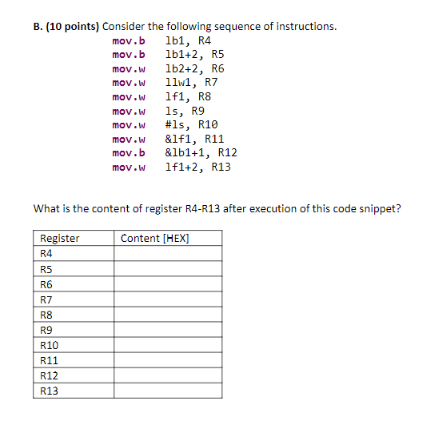 Solved B. (10 ﻿points) ﻿Consider the following sequence of | Chegg.com