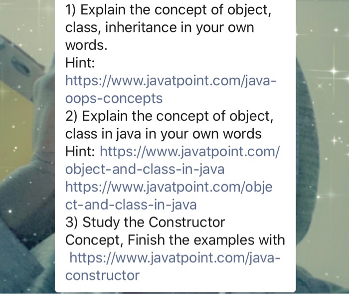 Solved 1 Explain The Concept Of Object Class Inheritance