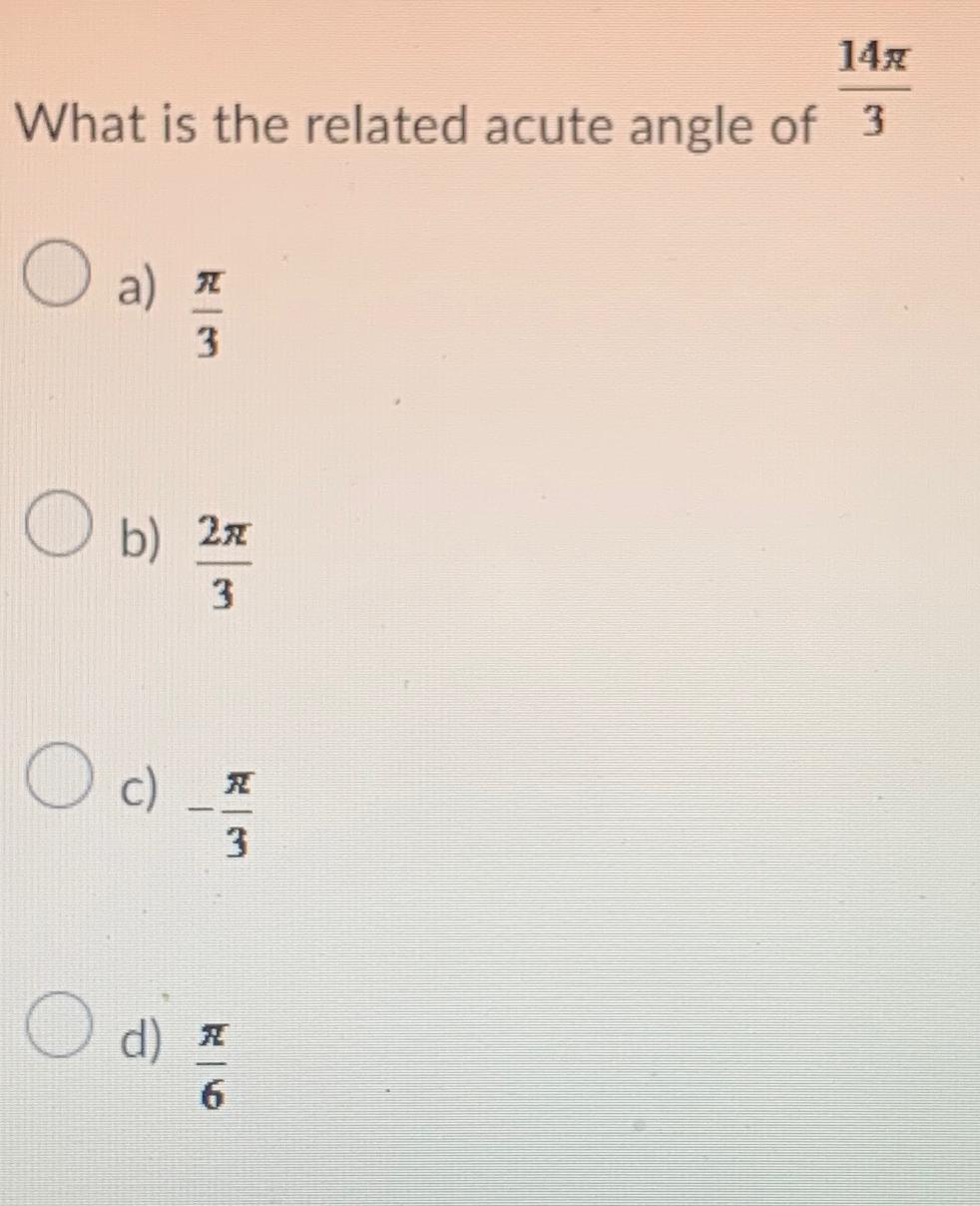Solved What is the related acute angle of | Chegg.com