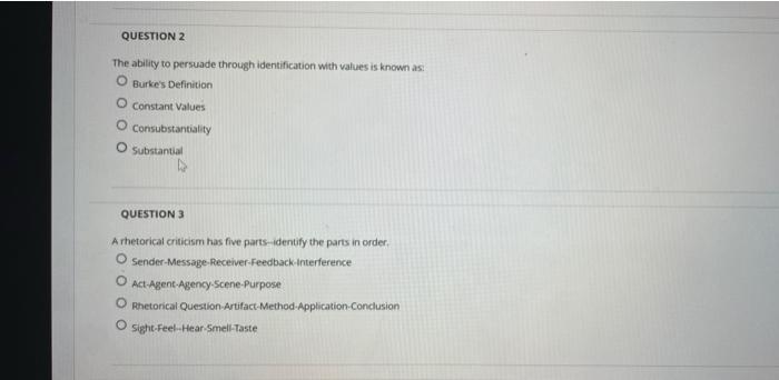 QUESTION 2 The ability to persuade through | Chegg.com