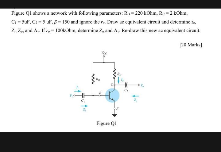 Solved Figure Q1 shows a network with following parameters: | Chegg.com
