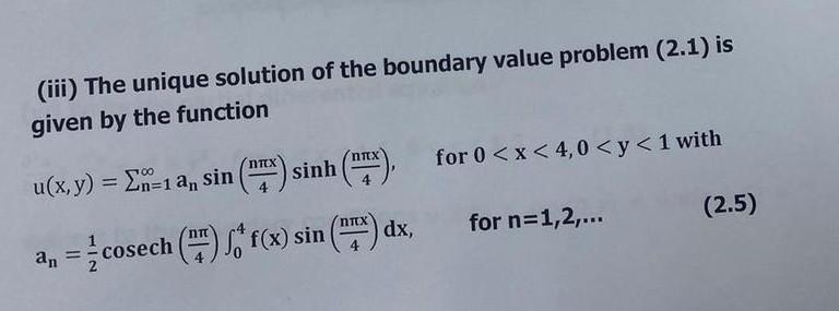 Solved Consider the Dirichlet boundary value problem given | Chegg.com