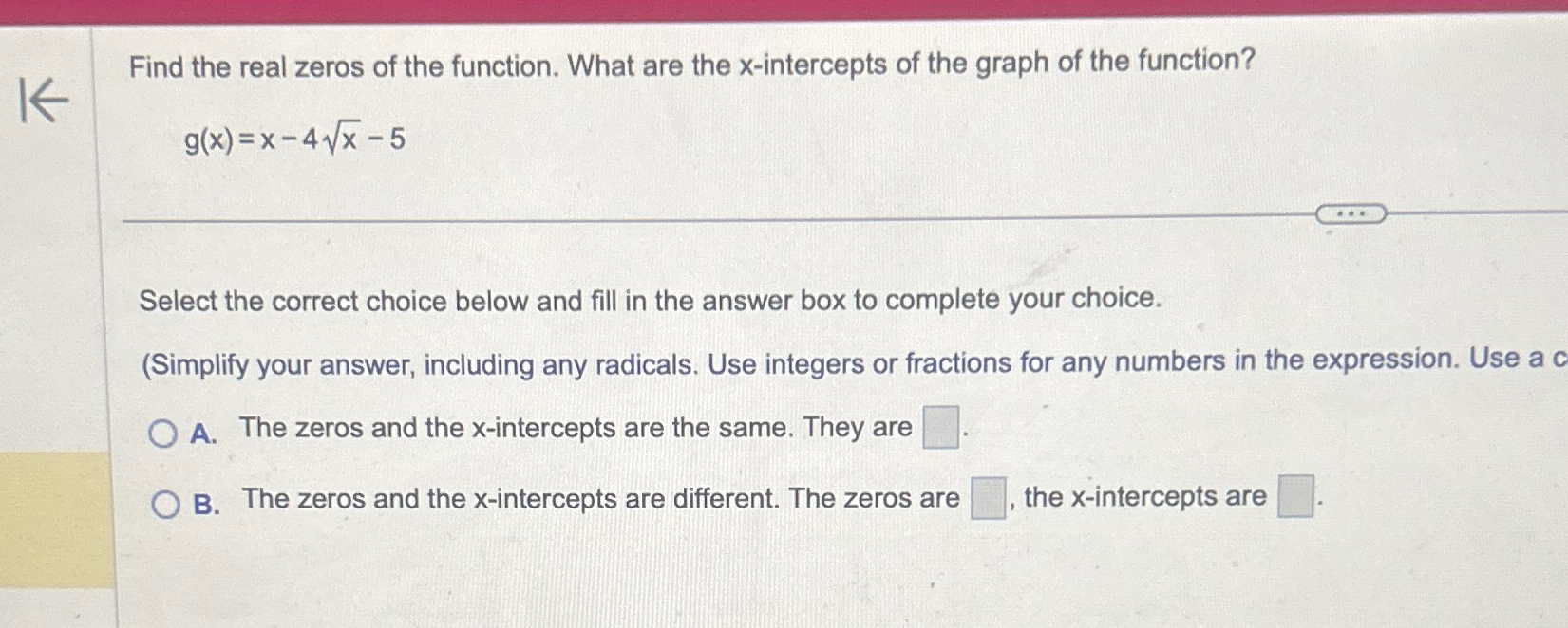 Solved Find the real zeros of the function. What are the | Chegg.com