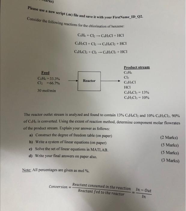 Solved Please use a new script (.m) file and save it with | Chegg.com