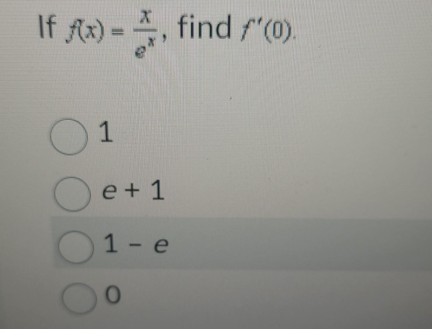 Solved f(x)=x2ex 2e2 2e e 3ef(x)=exx,1e+11−e | Chegg.com