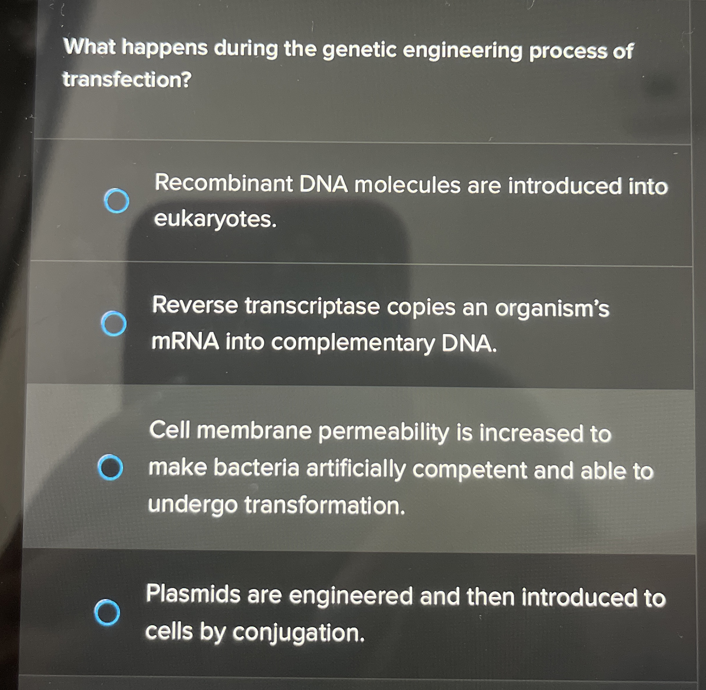Solved What happens during the genetic engineering process | Chegg.com