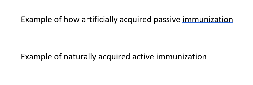 Example of how artificially acquired passive | Chegg.com