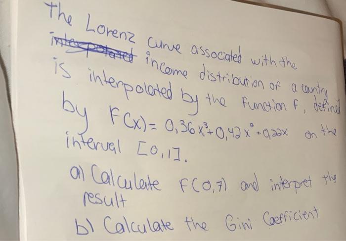 Solved Curve associated with the interpolated by the | Chegg.com