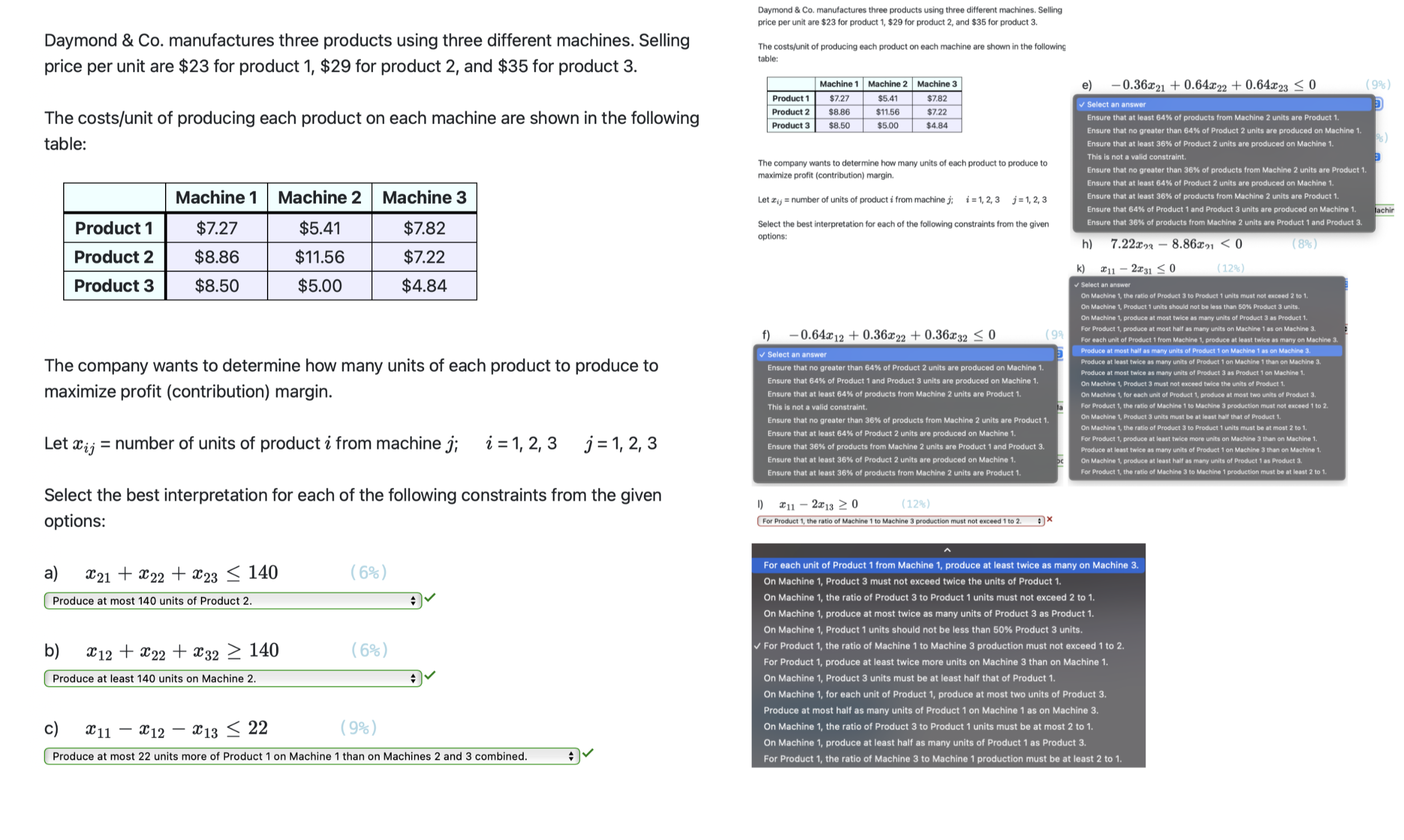 Make sure to complete the 4 ﻿parts and to chose from | Chegg.com