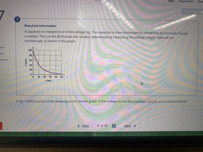 Solved Help Save & Exit Sub Required information A capacitor | Chegg.com