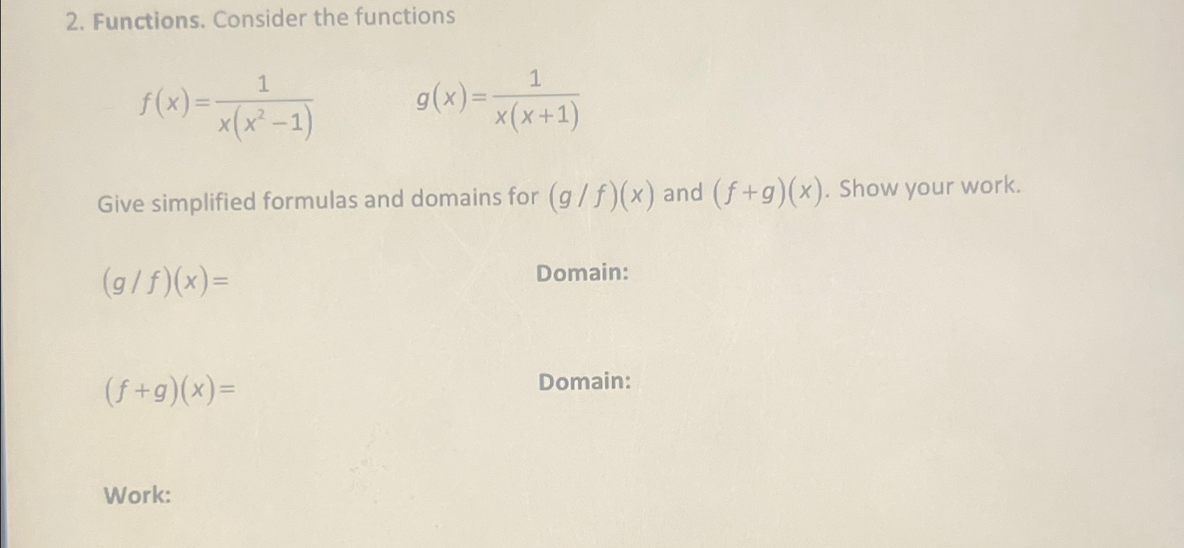 Solved Functions. Consider the | Chegg.com