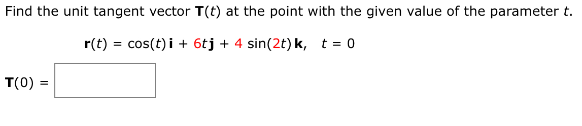 Solved Find the unit tangent vector T(t) ﻿at the point with | Chegg.com