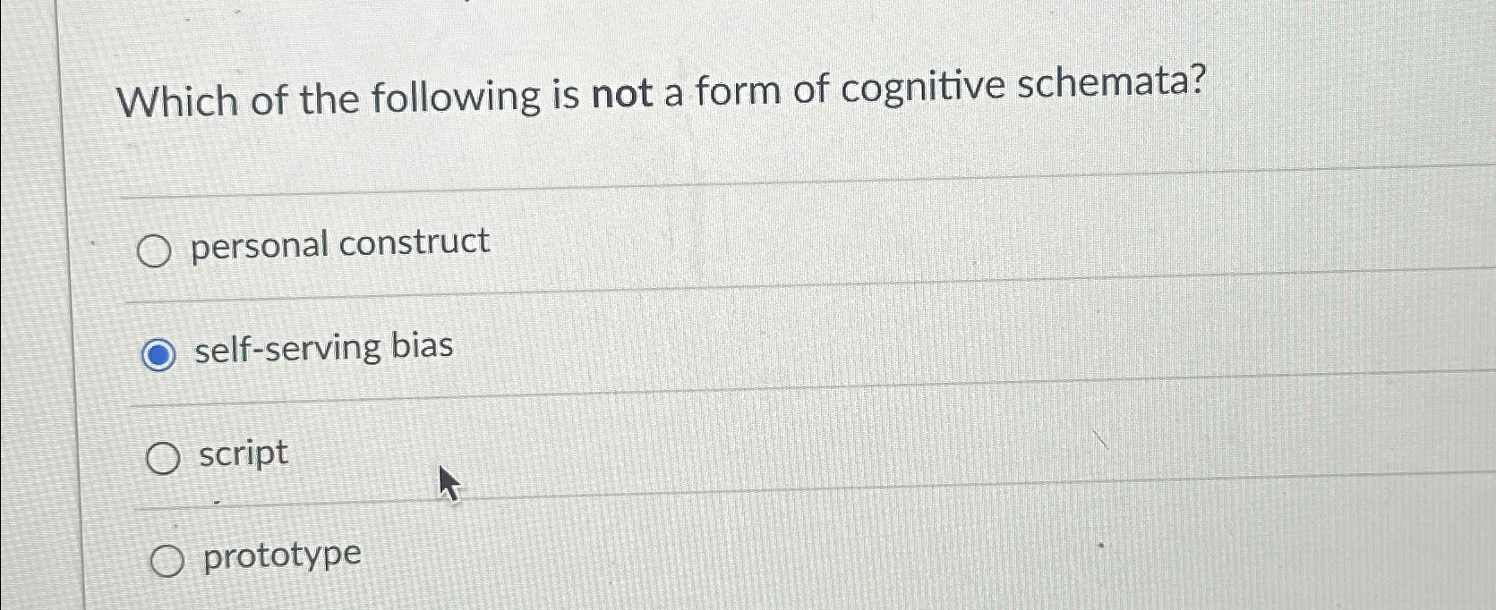 Solved Which of the following is not a form of cognitive | Chegg.com