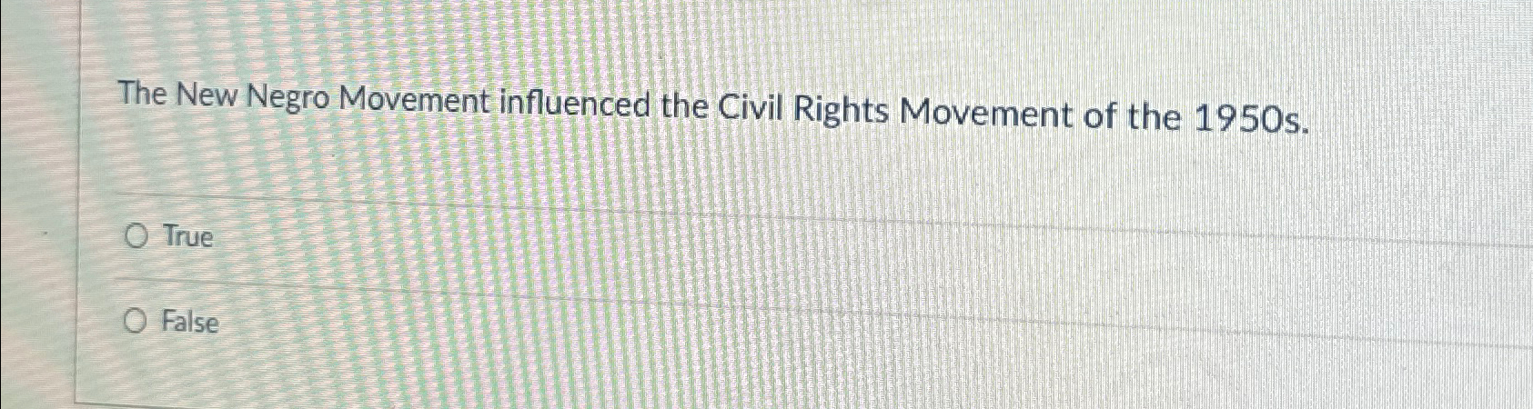 The New Negro Movement influenced the Civil Rights | Chegg.com