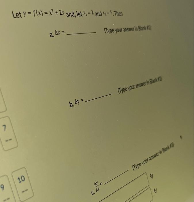 Solved Let y=f(x)=x2+2x | Chegg.com