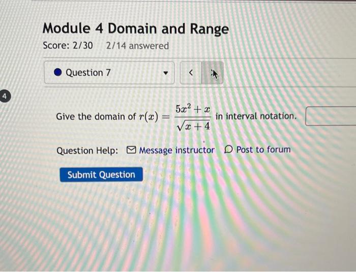 Solved Give the domain of each of the following functions in | Chegg.com