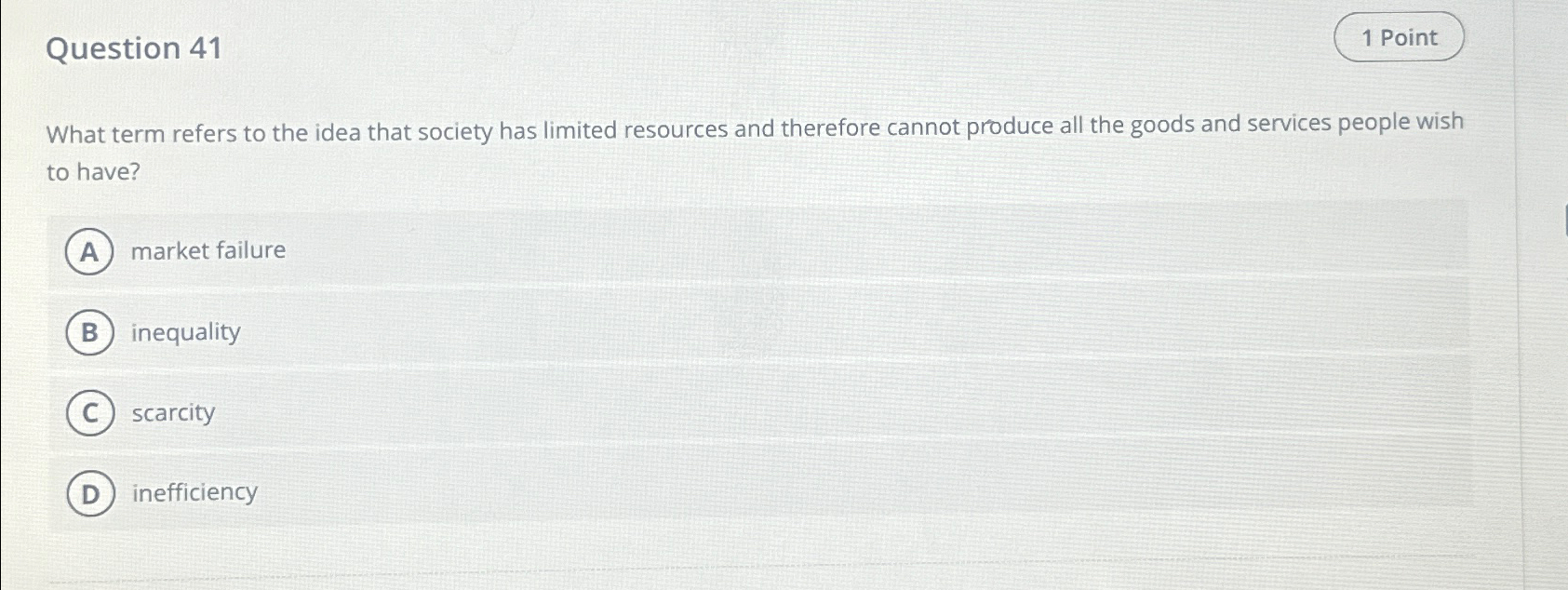 Solved Question 411 ﻿PointWhat term refers to the idea that | Chegg.com