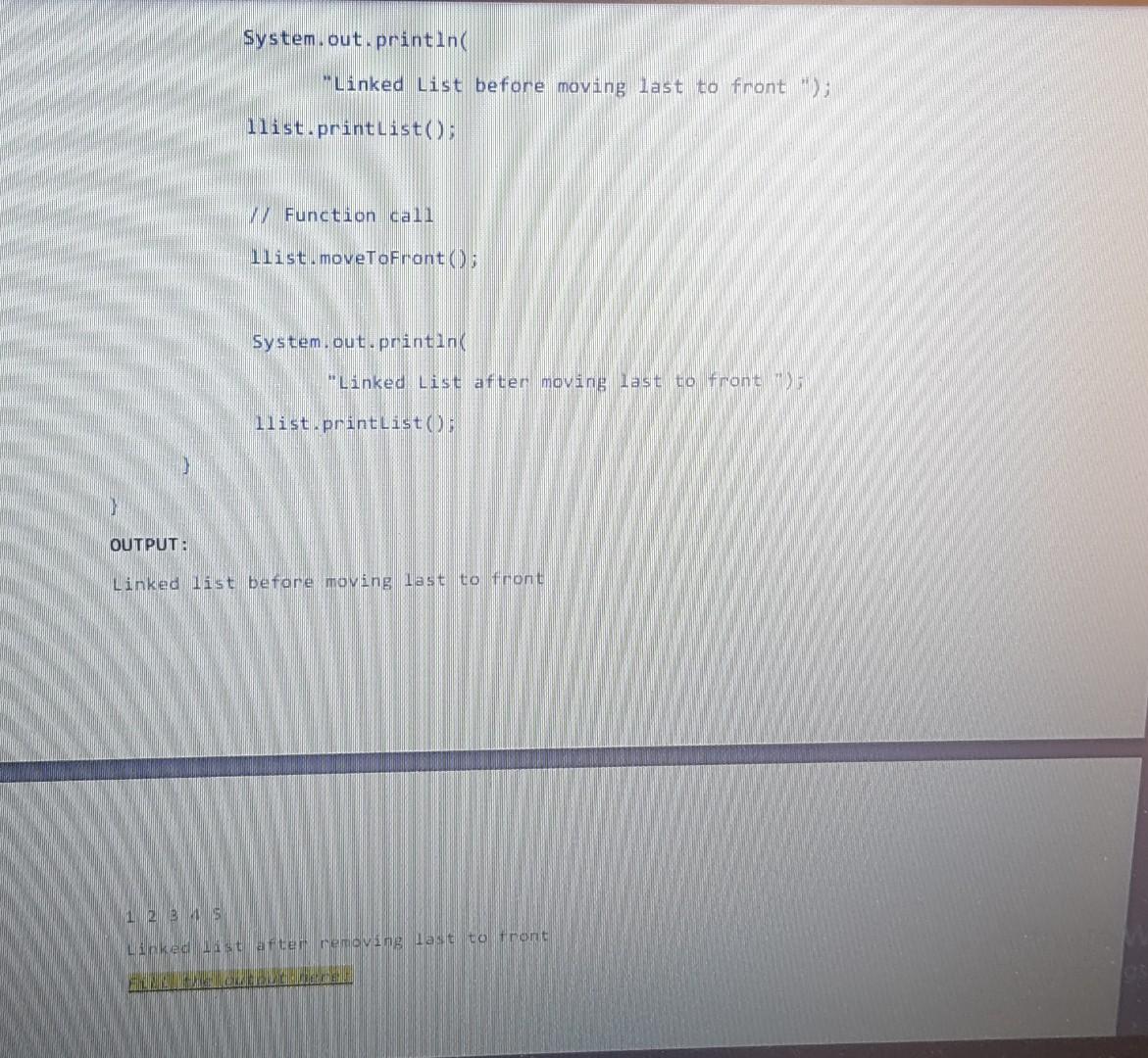Solved 4) Write a function that moves the last node to the | Chegg.com