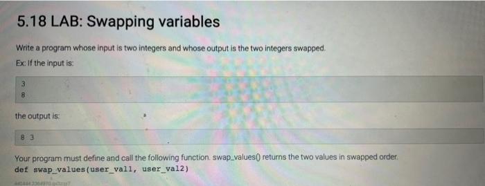 Solved Write a program whose input is two integers and whose | Chegg.com Solved Write a program whose input is two integers and whose | Chegg.com