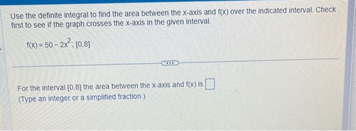 Solved Use the definite integral to find the area between | Chegg.com