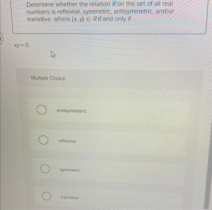 Solved Determine whether the relation R on the set of all | Chegg.com