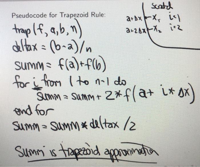 Solved do this problem with the above pseudocode in python, | Chegg.com