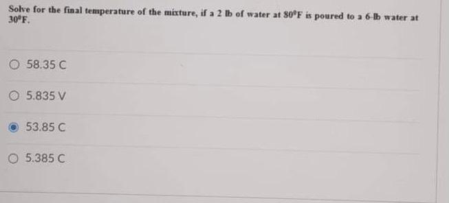 Solve for the final temperature of the mixture, if a | Chegg.com